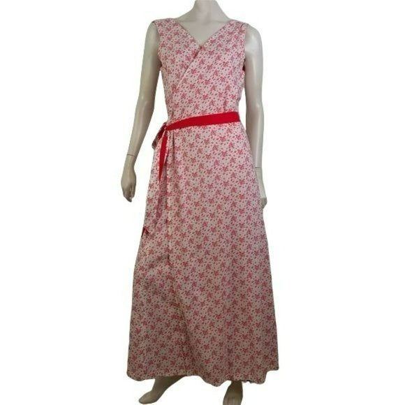 Vintage | Dresses | Vintage Handmade Dress Wrap Sundress Maxi Cottage ...